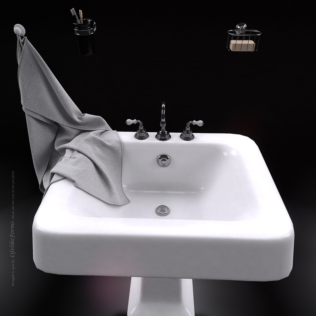 3d Model Classical Wash Basin