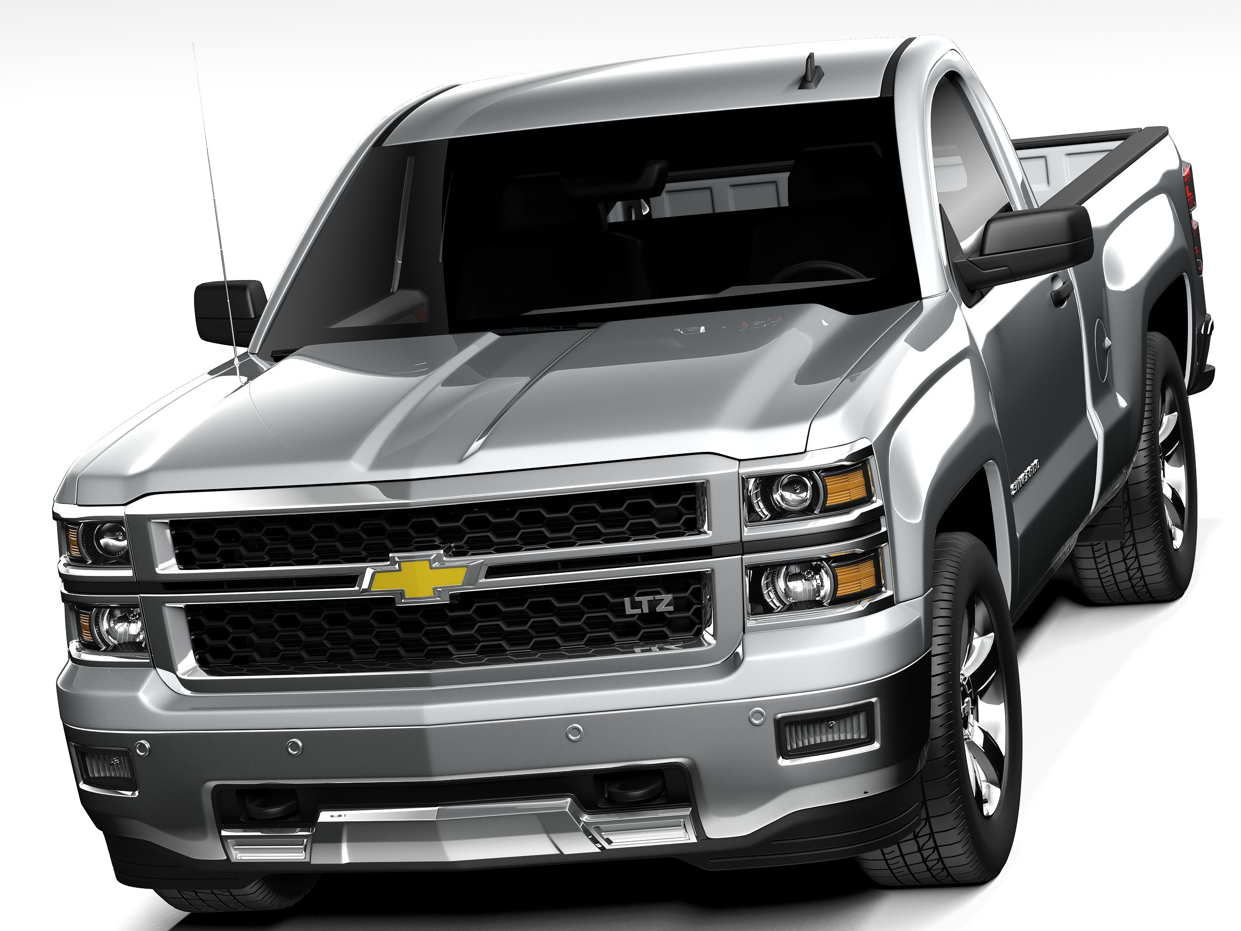 modelo 3d Chevrolet Silverado 2014 Cabina regular - TurboSquid 2219543
