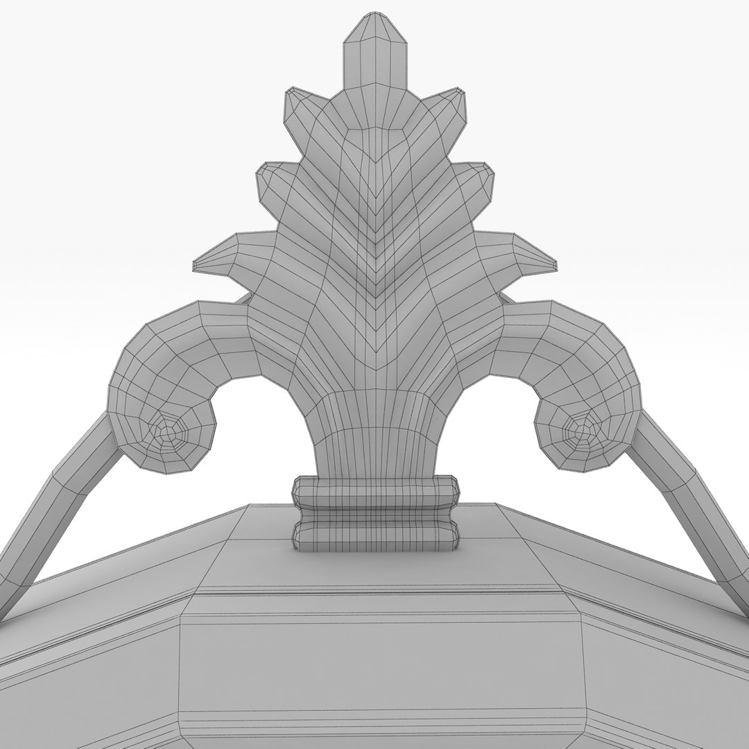 classic table clock 3d model