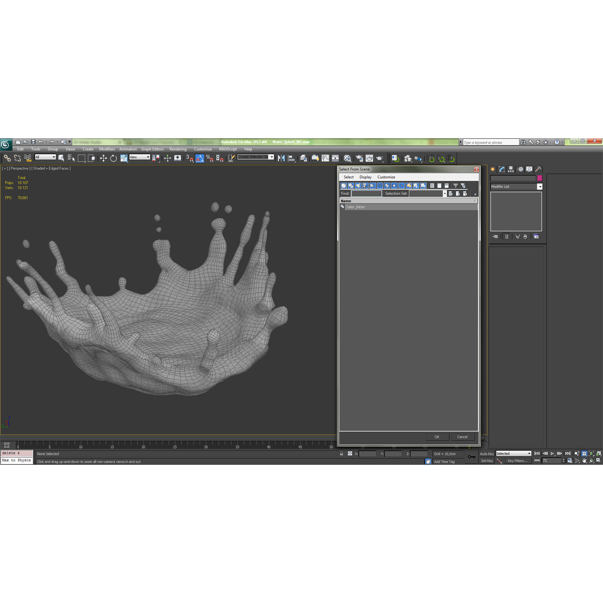 3ds max water splash