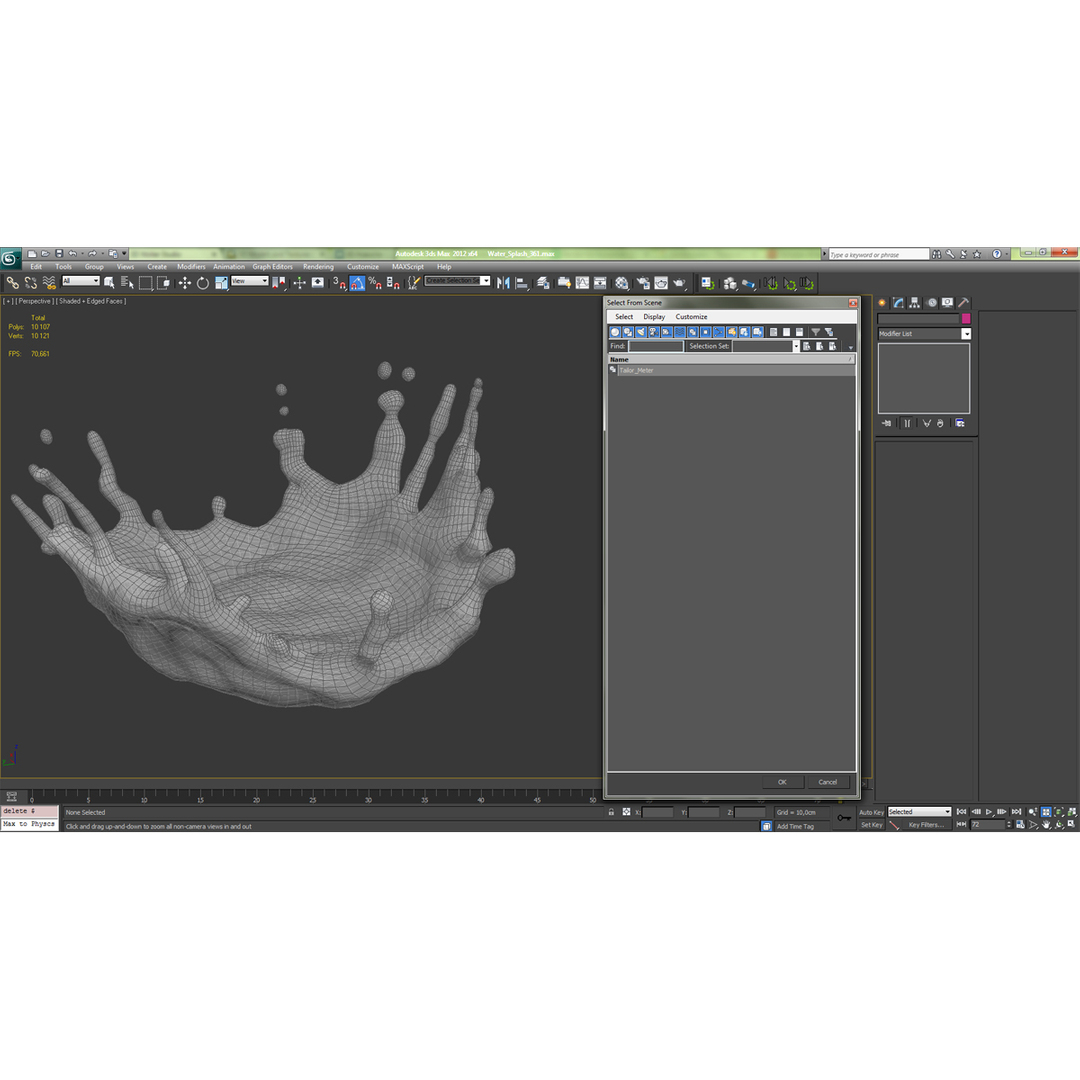 3ds max water splash