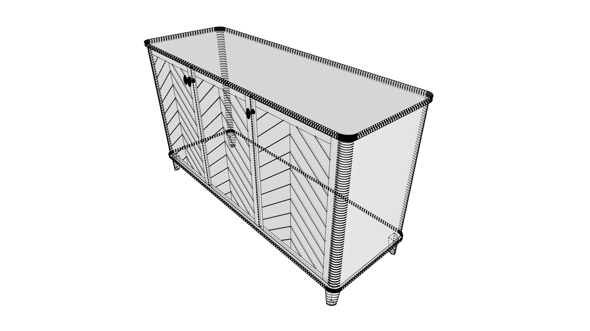 3D Grand Fandangle Sideboard Model - TurboSquid 2190754