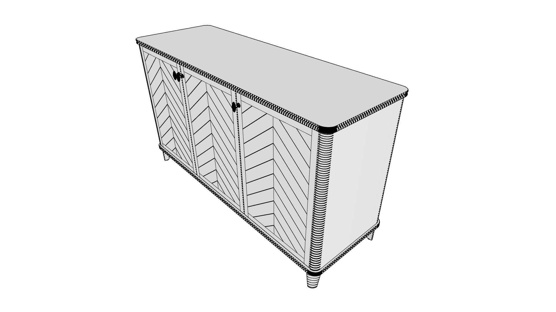 3D Grand Fandangle Sideboard Model - TurboSquid 2190754