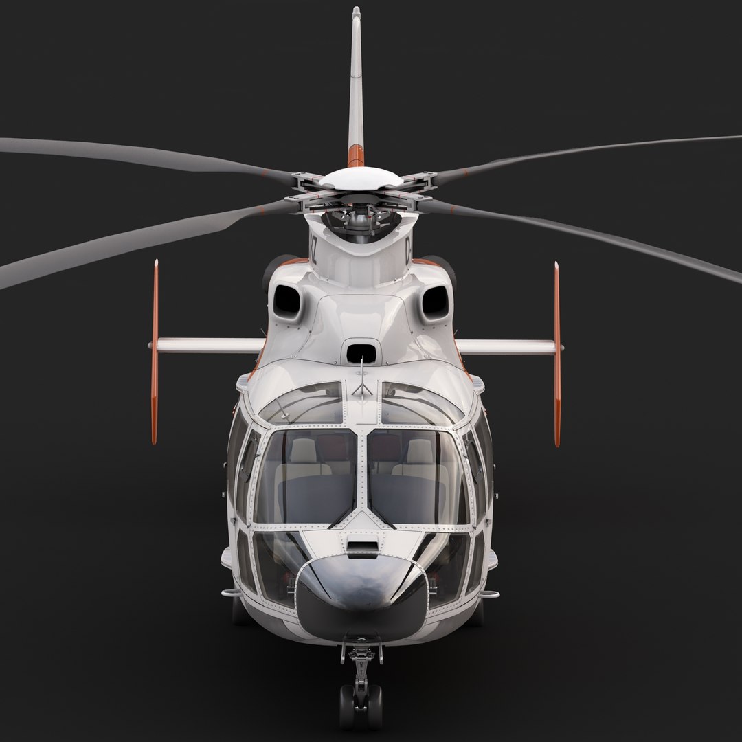 3d Model Of Eurocopter 365 Offshore Rescue Helicopter