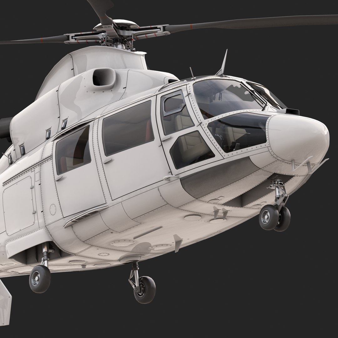 3d Model Of Eurocopter 365 Offshore Rescue Helicopter