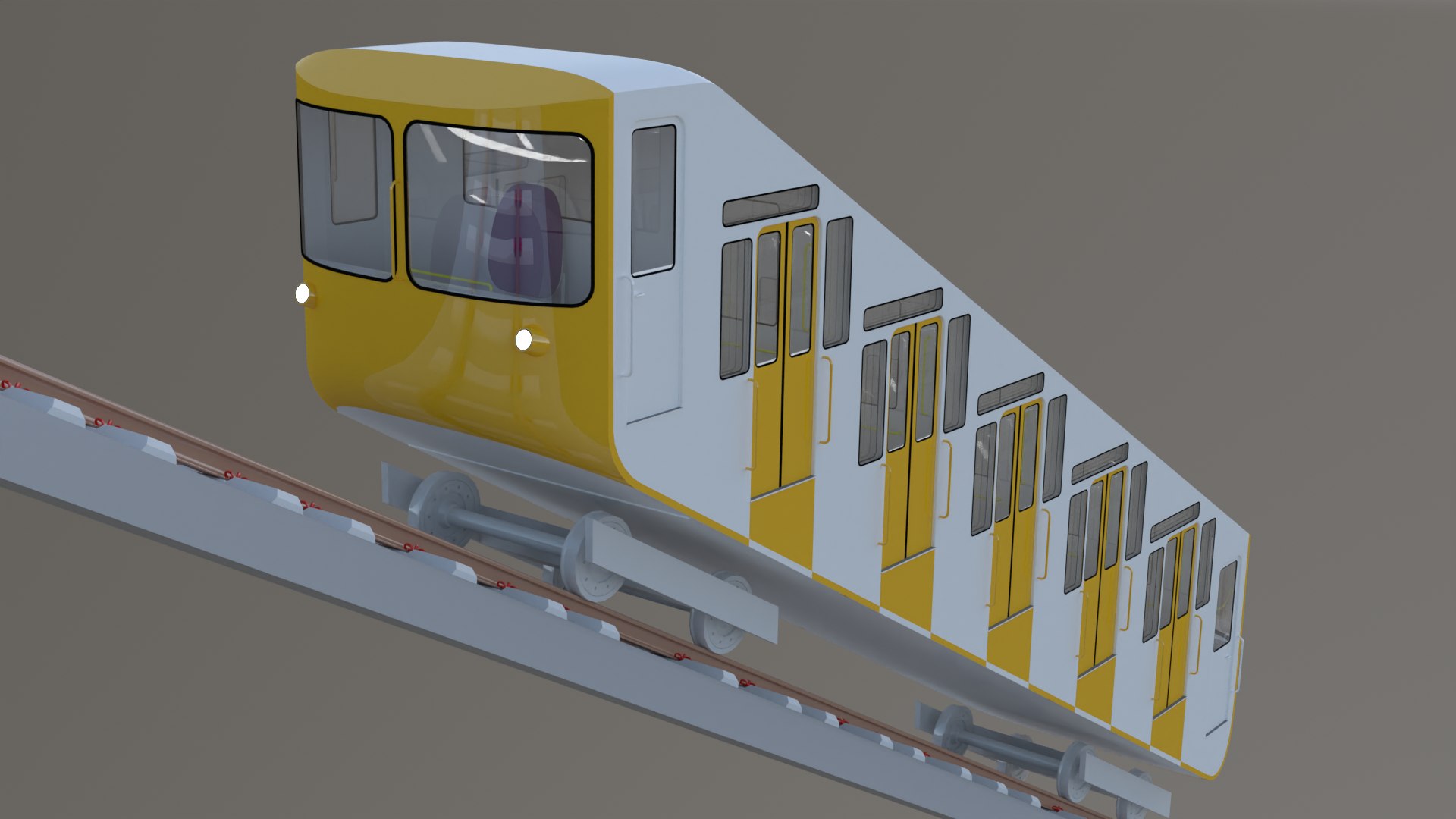 3D model Modern and historical funicular - TurboSquid 1919273