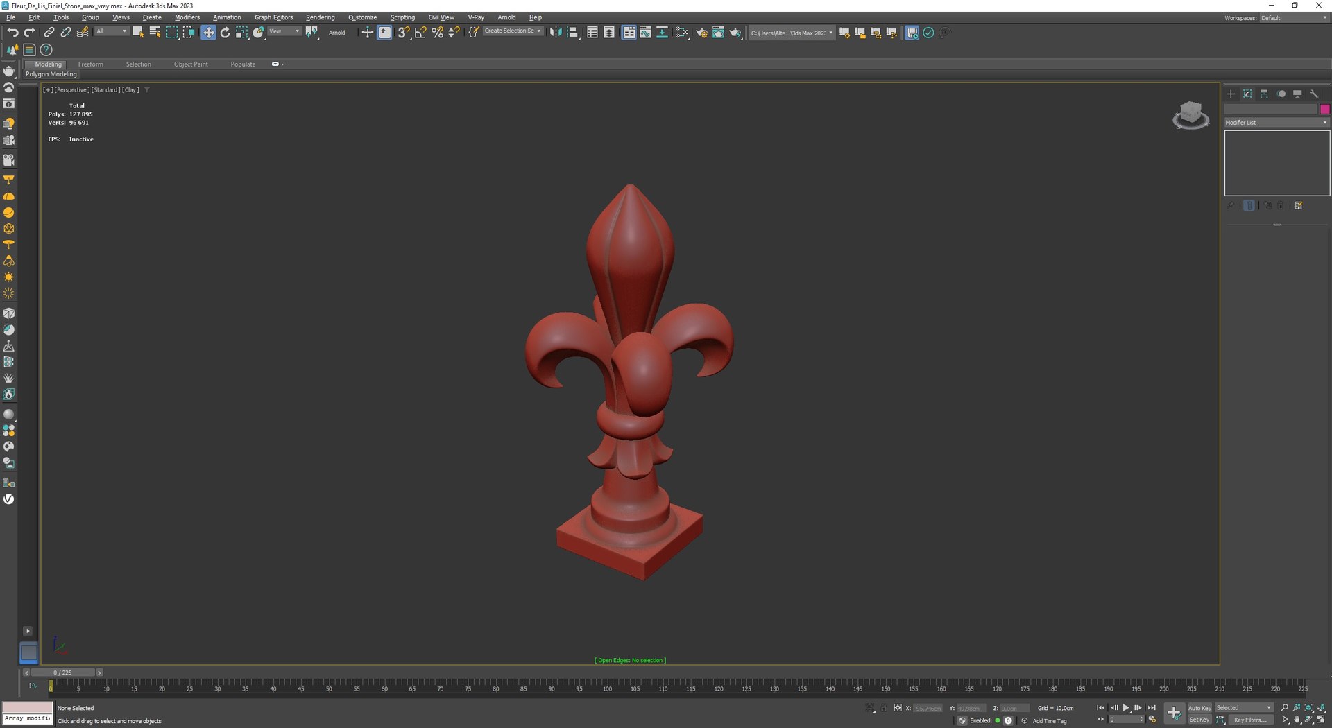 3D Fleur De Lis Finial Stone For 3D Print - TurboSquid 2280264