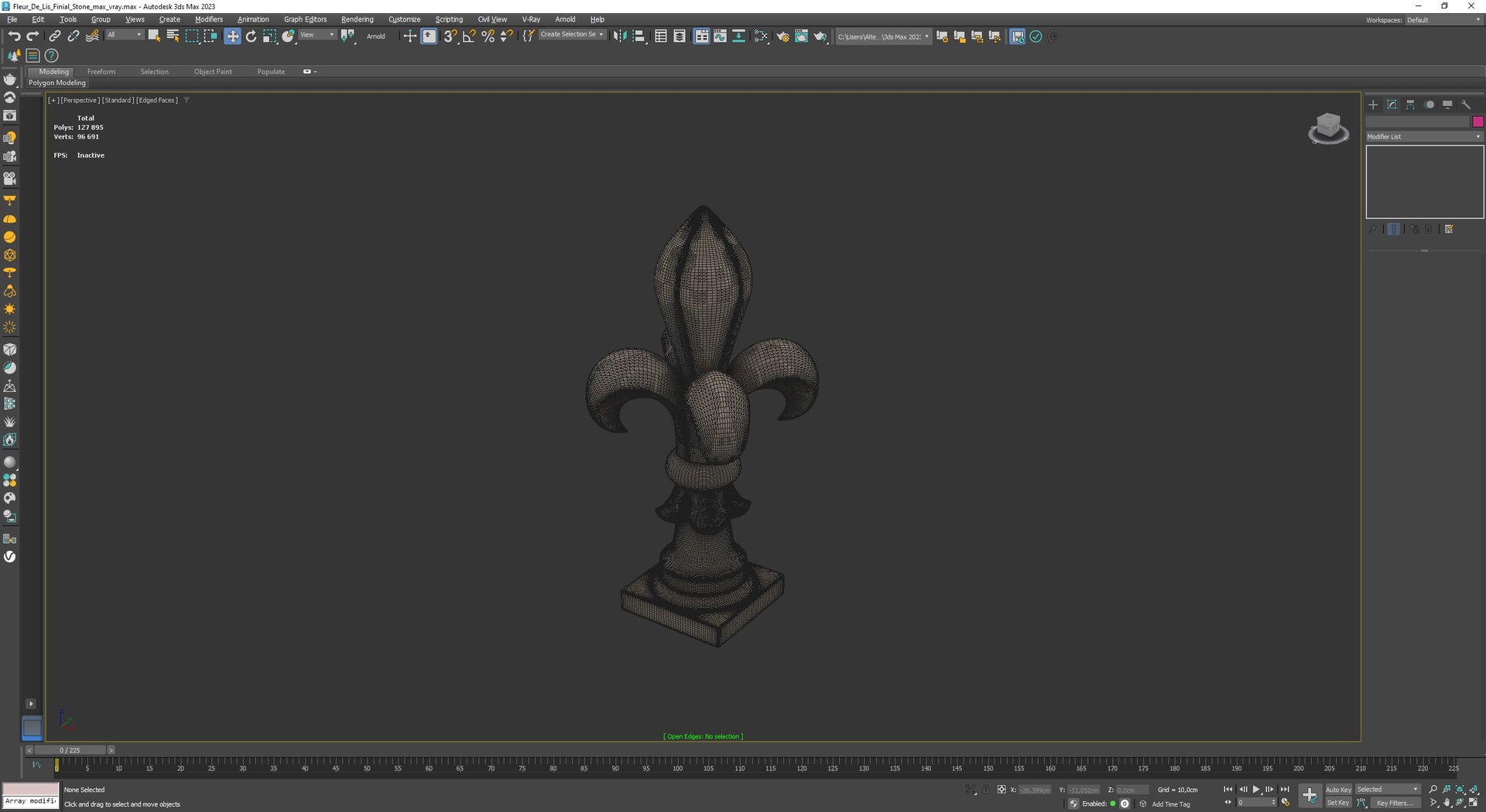 3D Fleur De Lis Finial Stone For 3D Print - TurboSquid 2280264