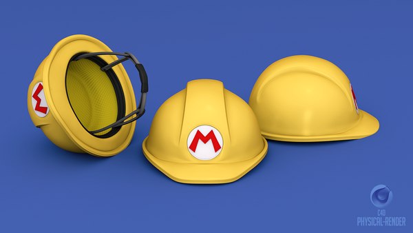 3D mario maker helmet - - TurboSquid 1557369