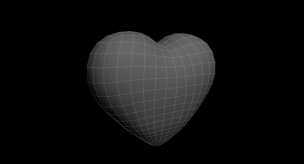heart beating loop 3d model