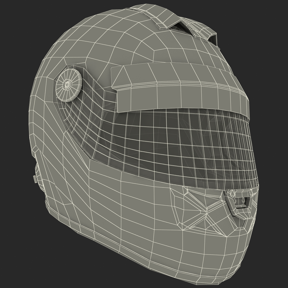 racing helmet mercedes 3d model