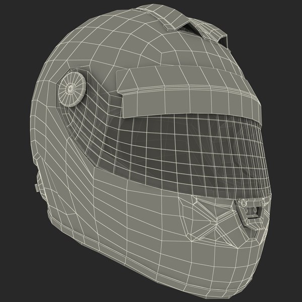 racing helmet mercedes 3d model
