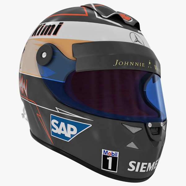 racing helmet mercedes 3d model