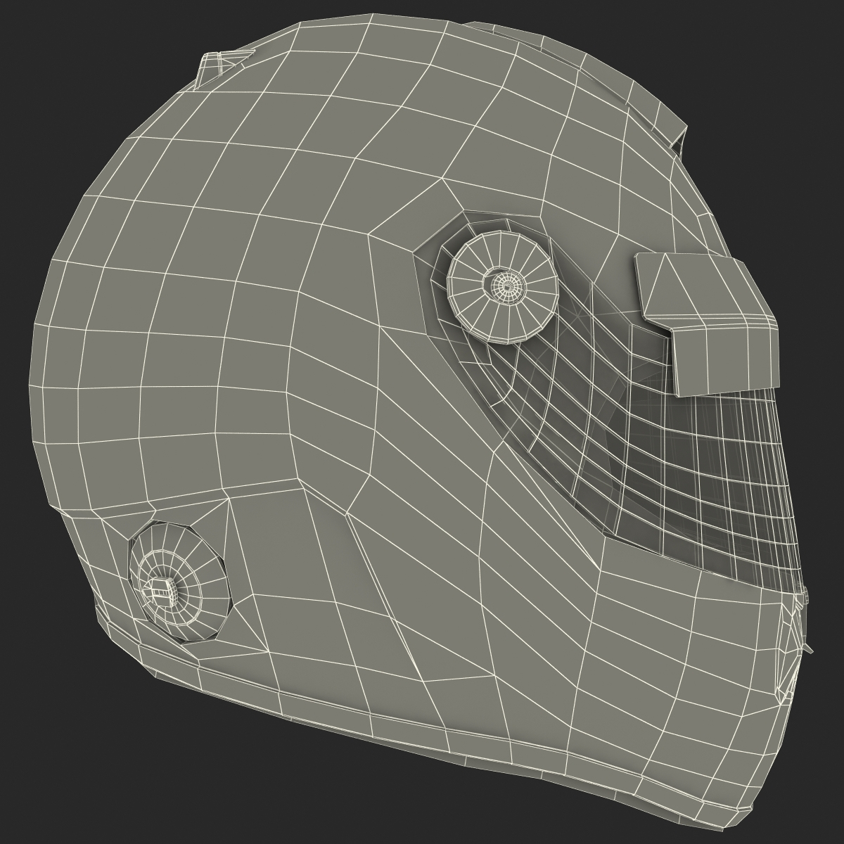 racing helmet mercedes 3d model
