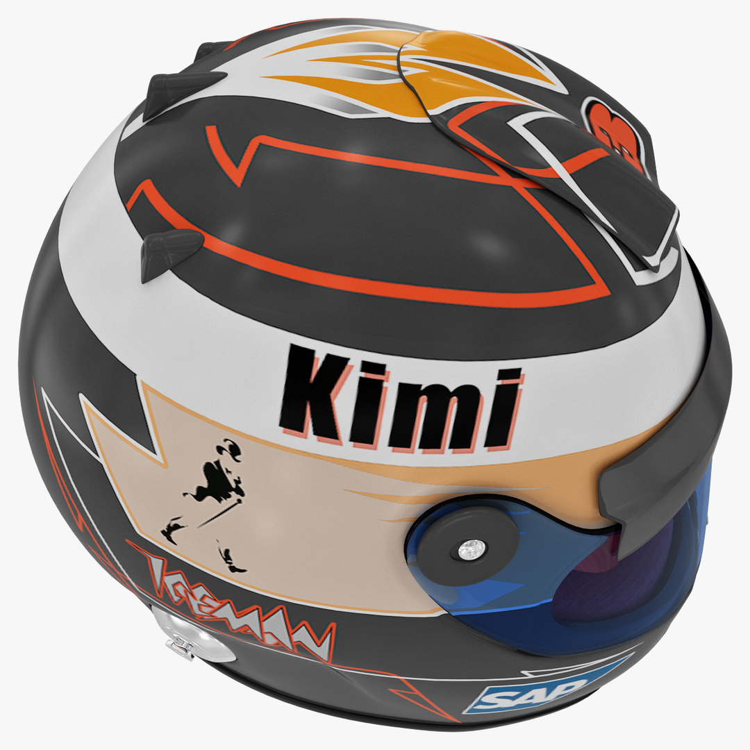 racing helmet mercedes 3d model