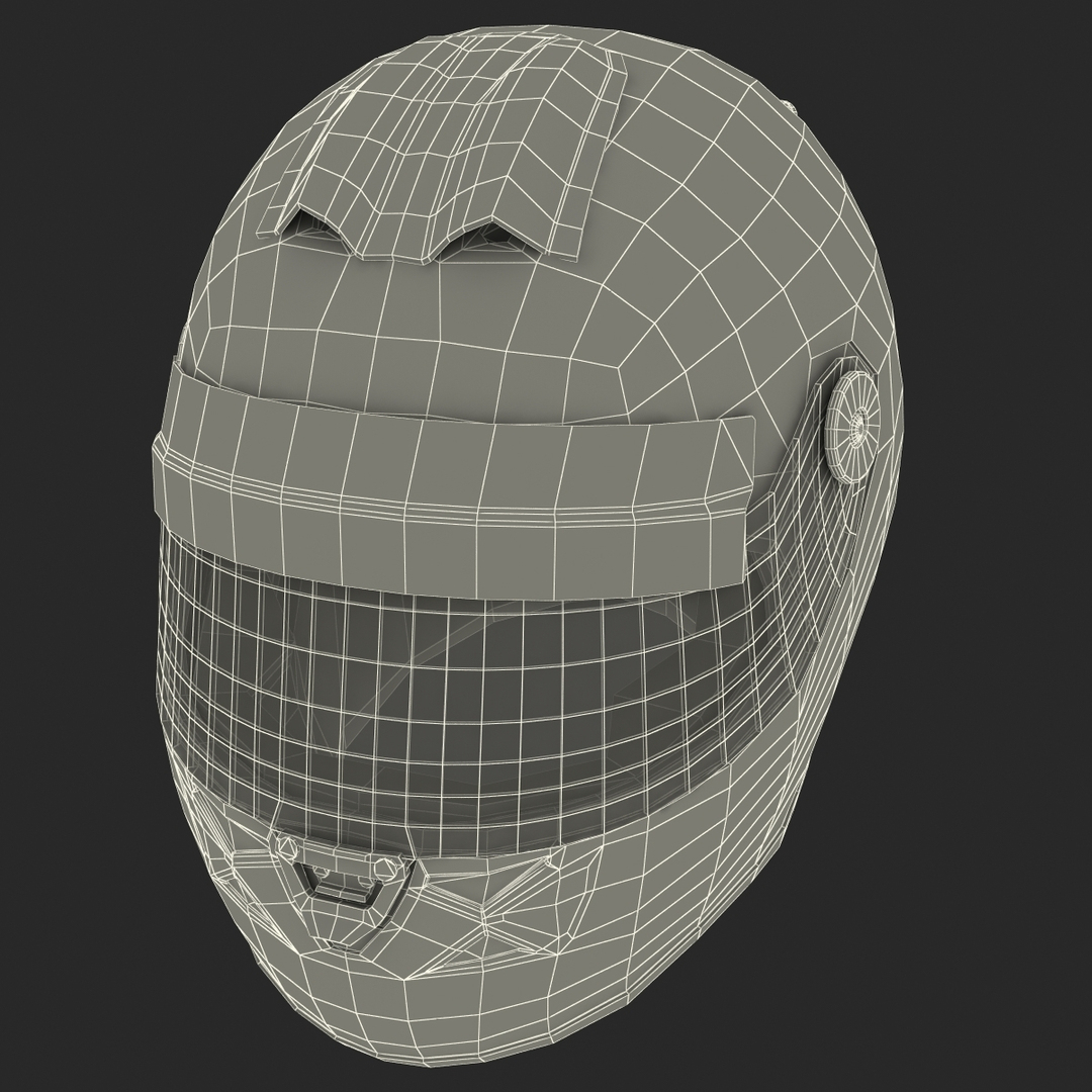 Racing Helmet Mercedes 3d Model