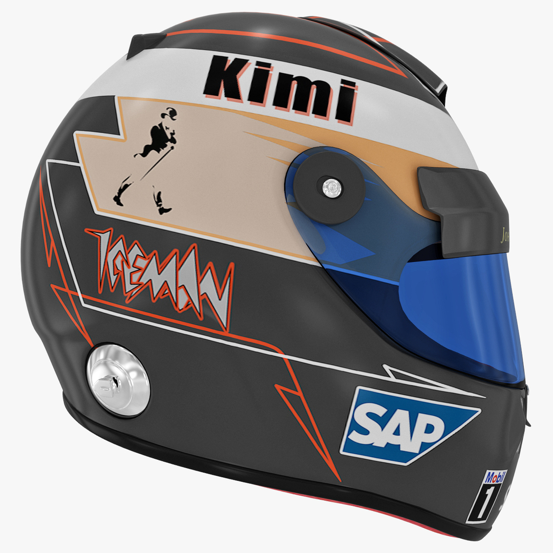 racing helmet mercedes 3d model