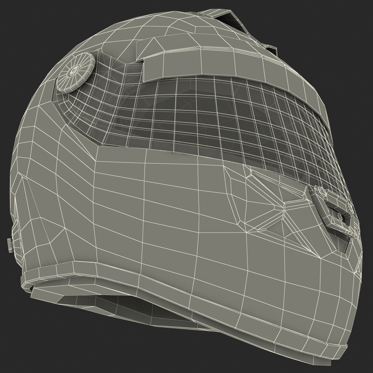 racing helmet mercedes 3d model