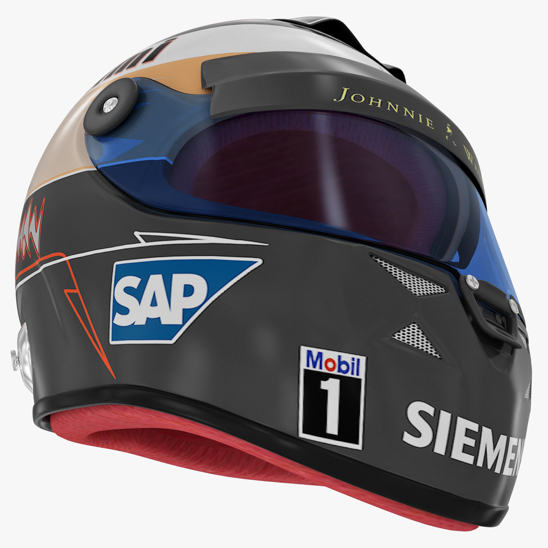 racing helmet mercedes 3d model