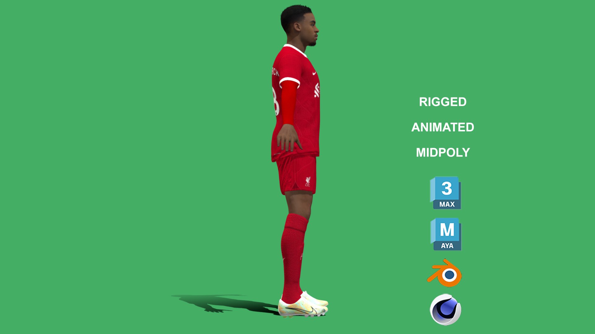 3D 3D Rigged Ryan Gravenberch Liverpool 2024 - TurboSquid 2130891