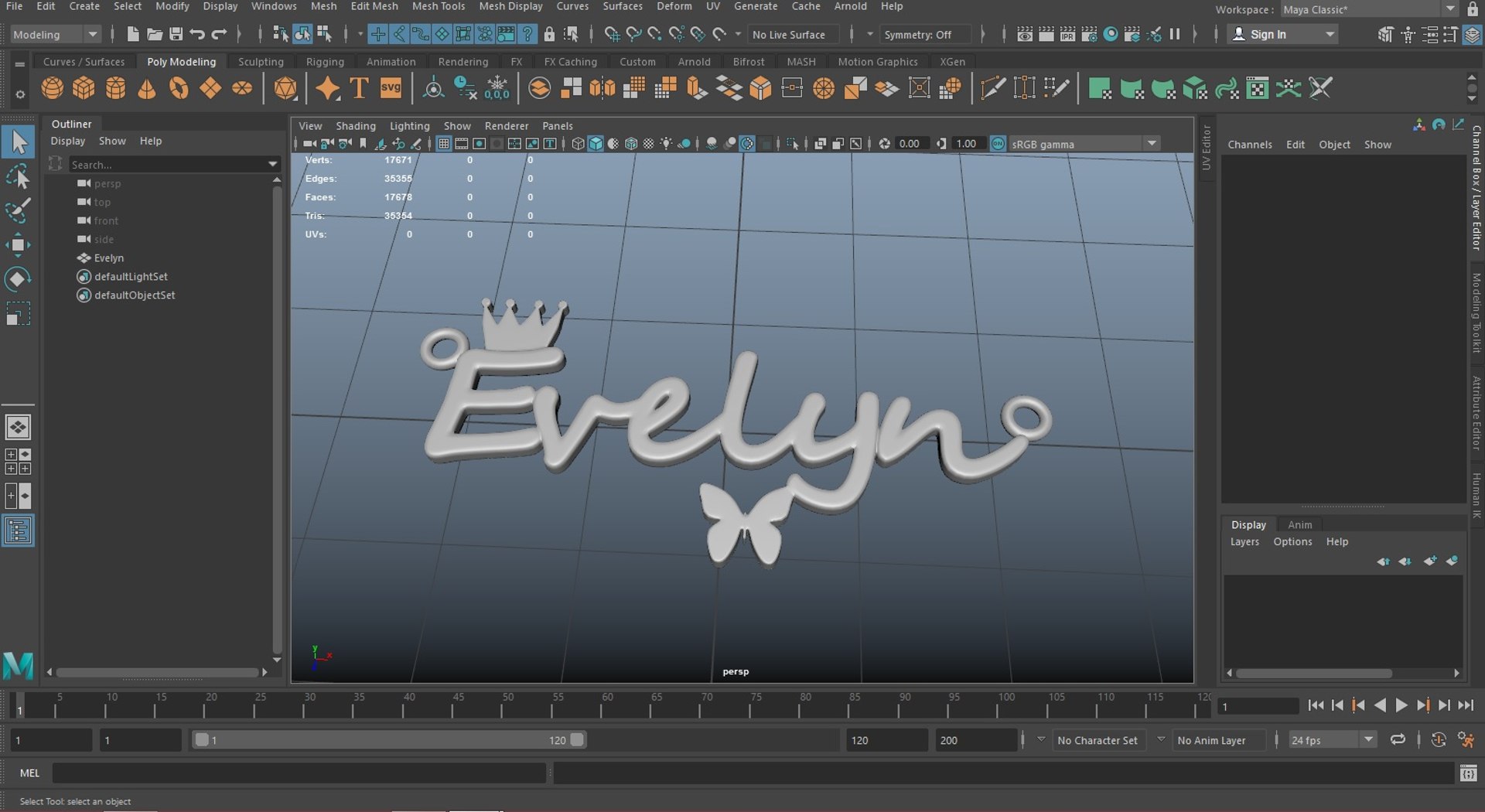 Jewelry Necklace Pendant Evelyn 3D Print 3D Model - TurboSquid 2328689