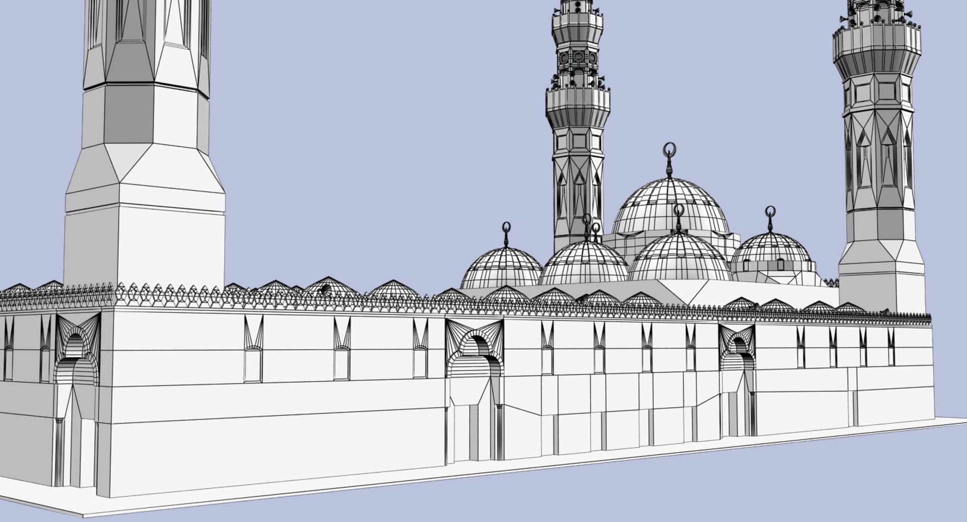 Quba mosque saudi arabia 3D model - TurboSquid 1397686