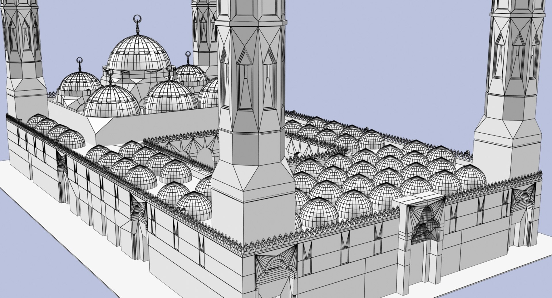Quba mosque saudi arabia 3D model - TurboSquid 1397686