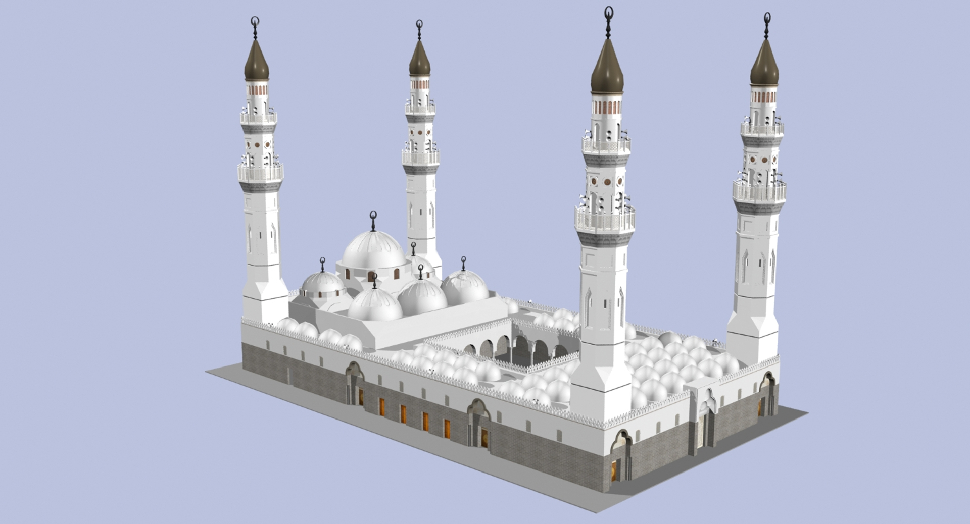 Quba Mosque Saudi Arabia 3D Model - TurboSquid 1397686