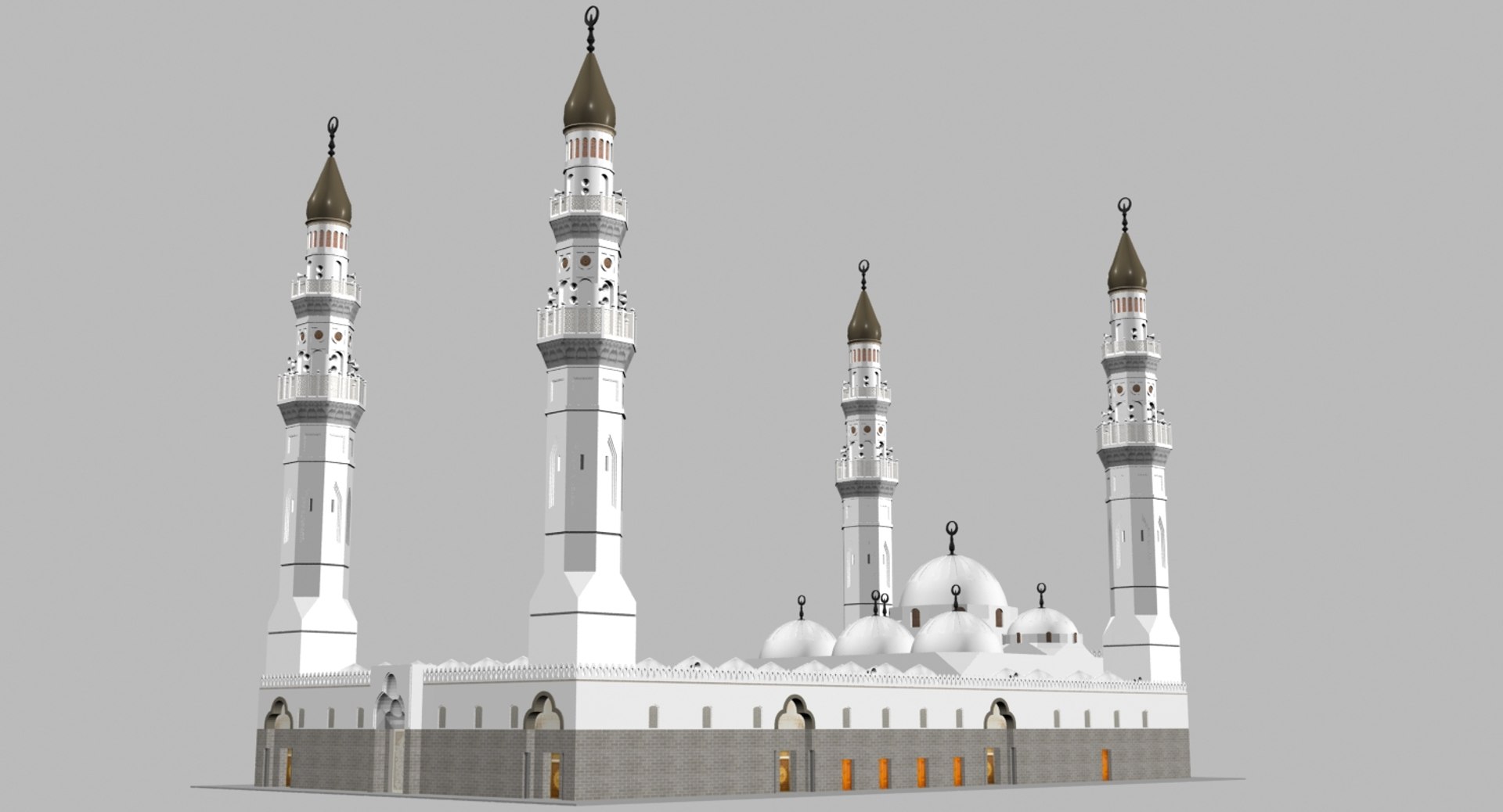 Quba Mosque Saudi Arabia 3D Model - TurboSquid 1397686