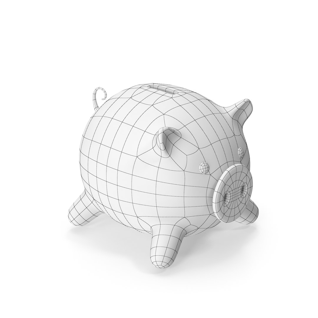 Cartoon Piggy Bank 3D Model - TurboSquid 2135318
