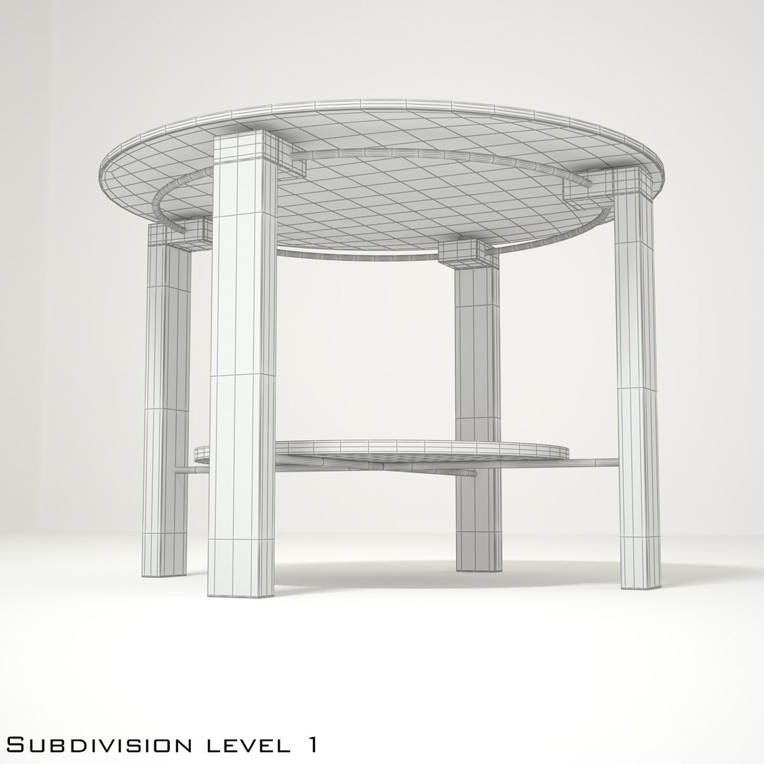 3d table glass model