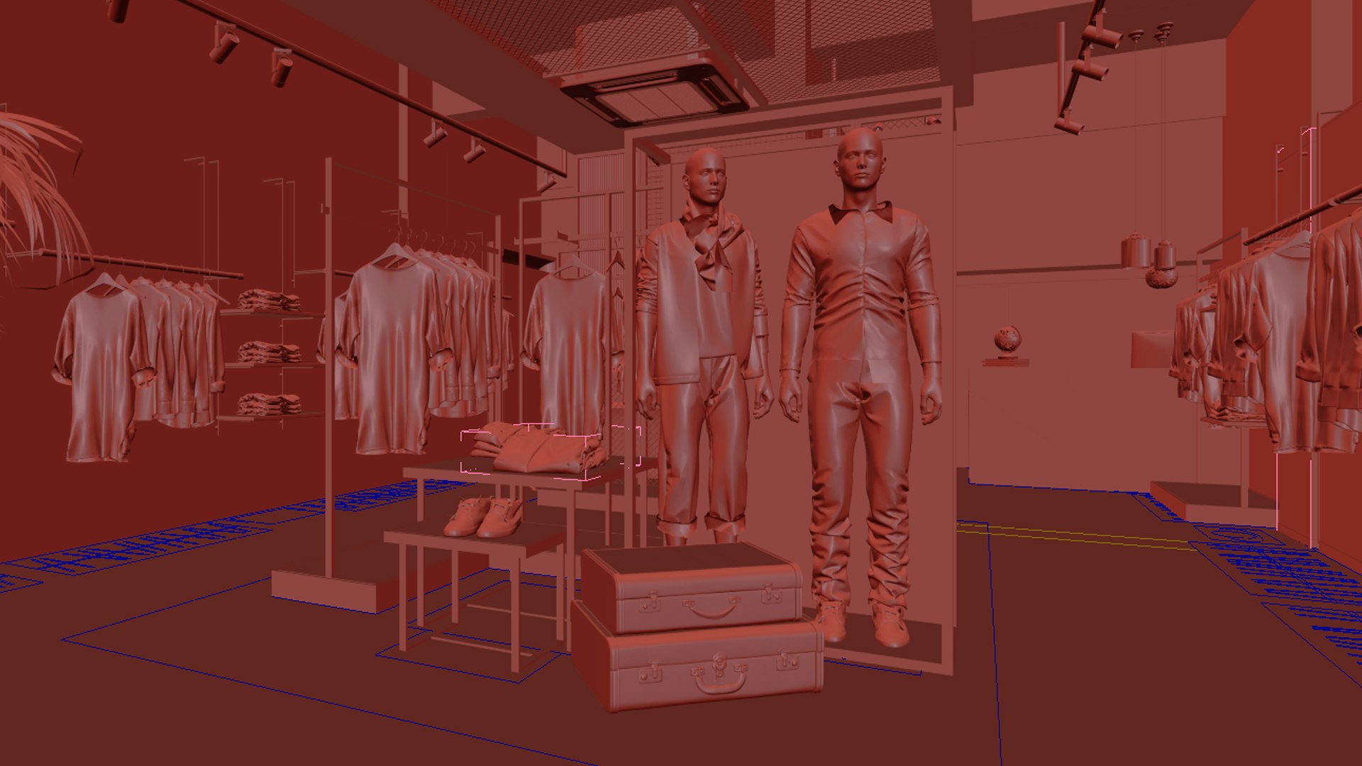 3D Clothing Store Shop - TurboSquid 2303479