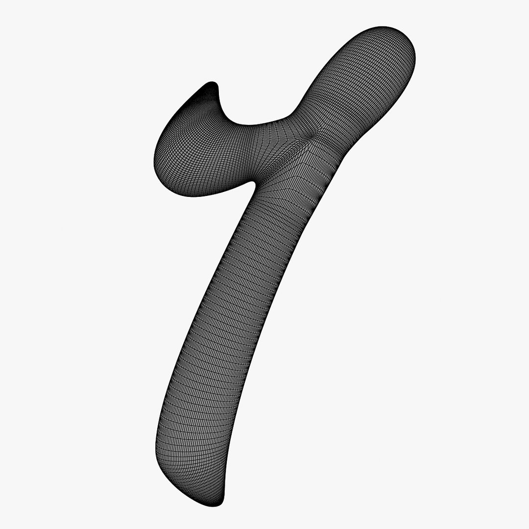 3D model calligraphic digit 1 number - TurboSquid 1389324