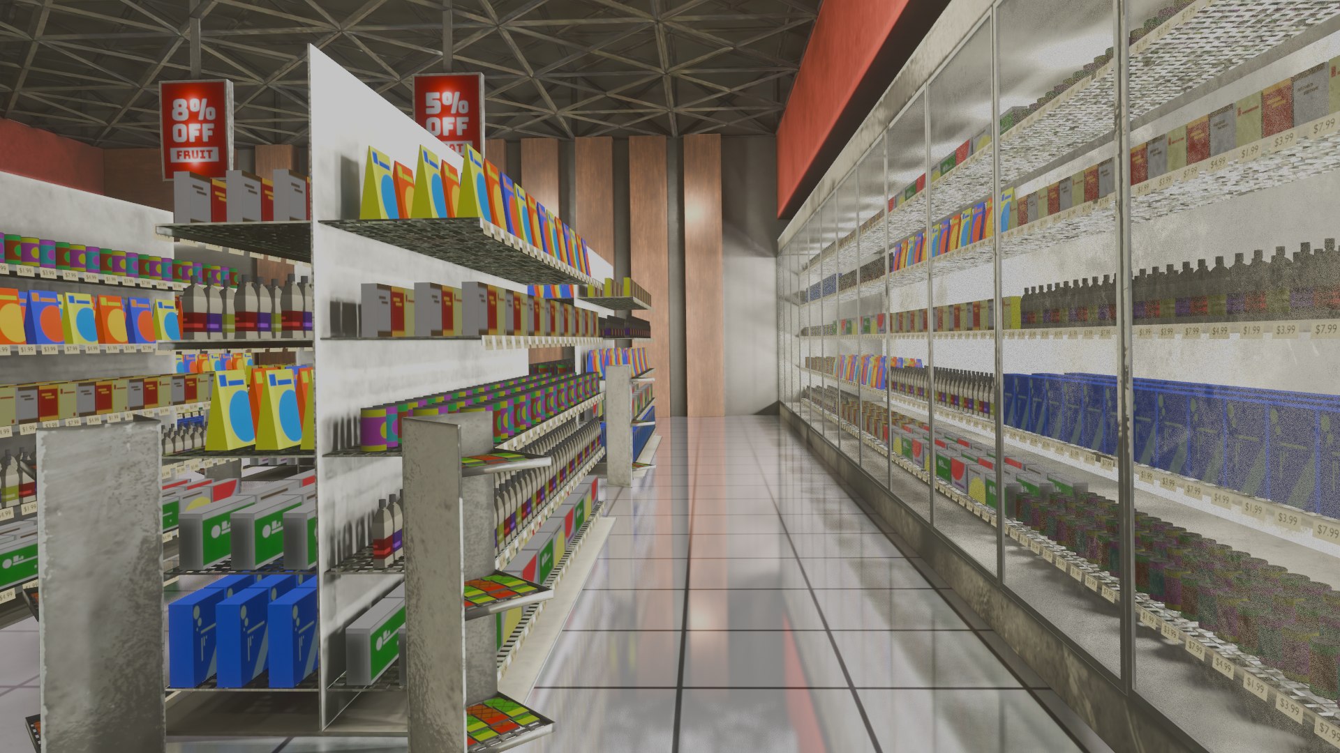 VR Supermarket Model - TurboSquid 2152559