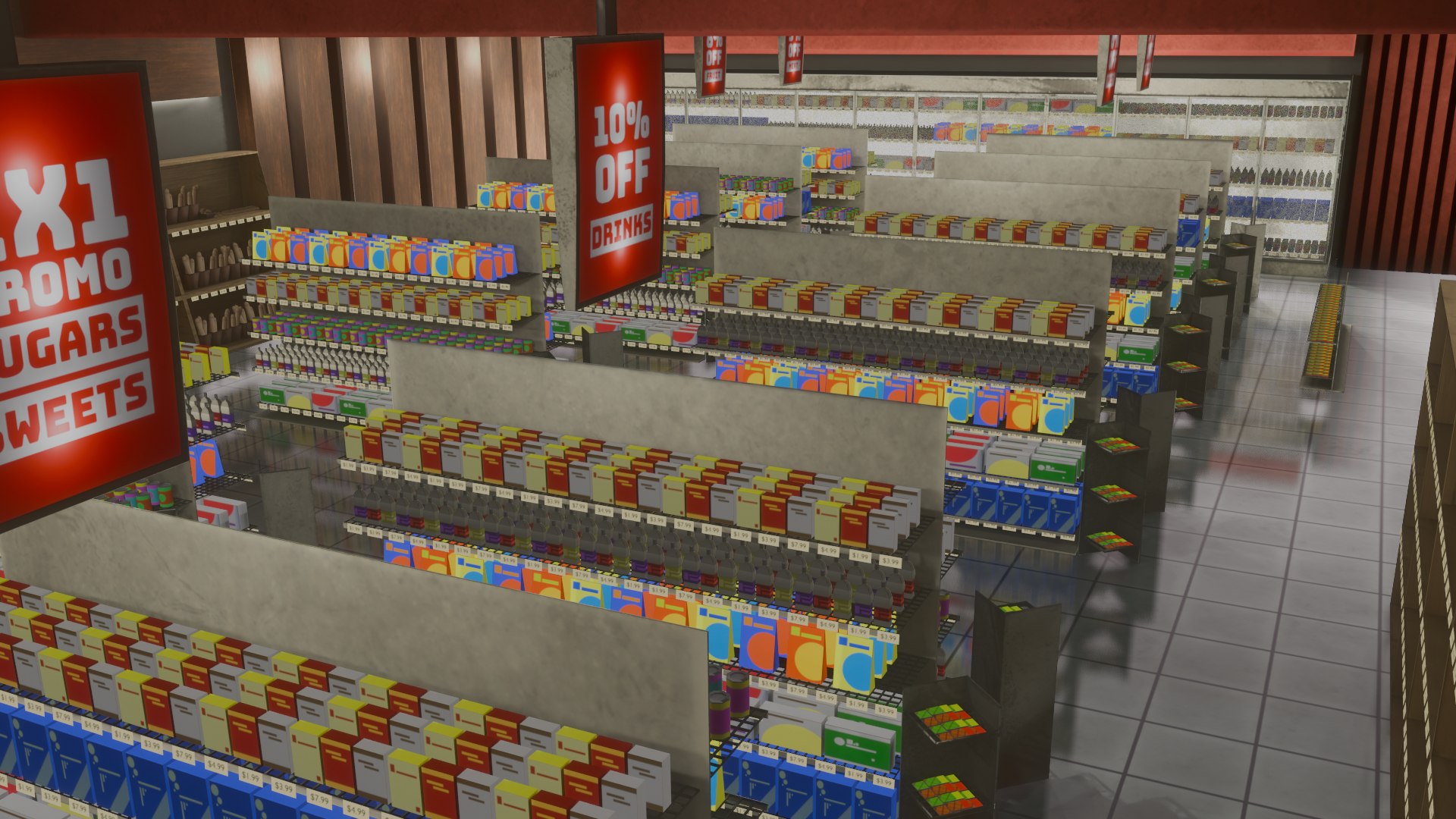 VR Supermarket Model - TurboSquid 2152559