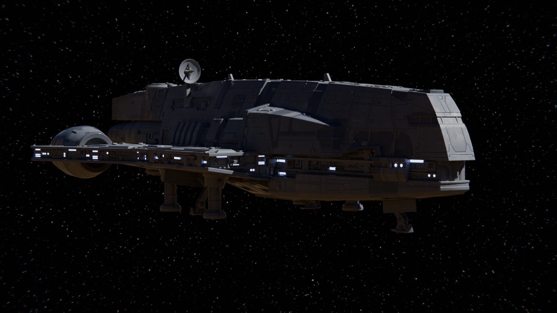 3D Star Wars Gozanti Cruiser Model - TurboSquid 2330319