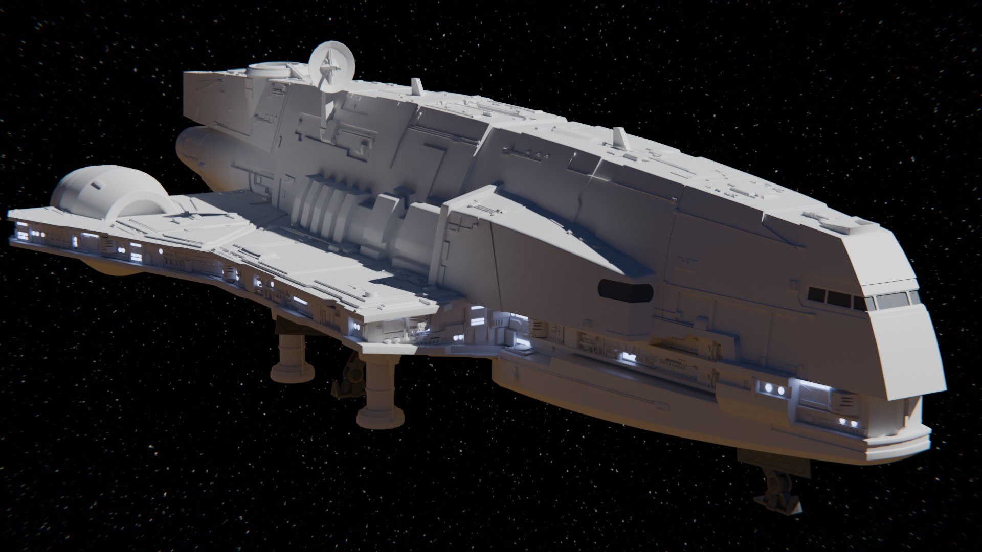 3D Star Wars Gozanti Cruiser Model - TurboSquid 2330319