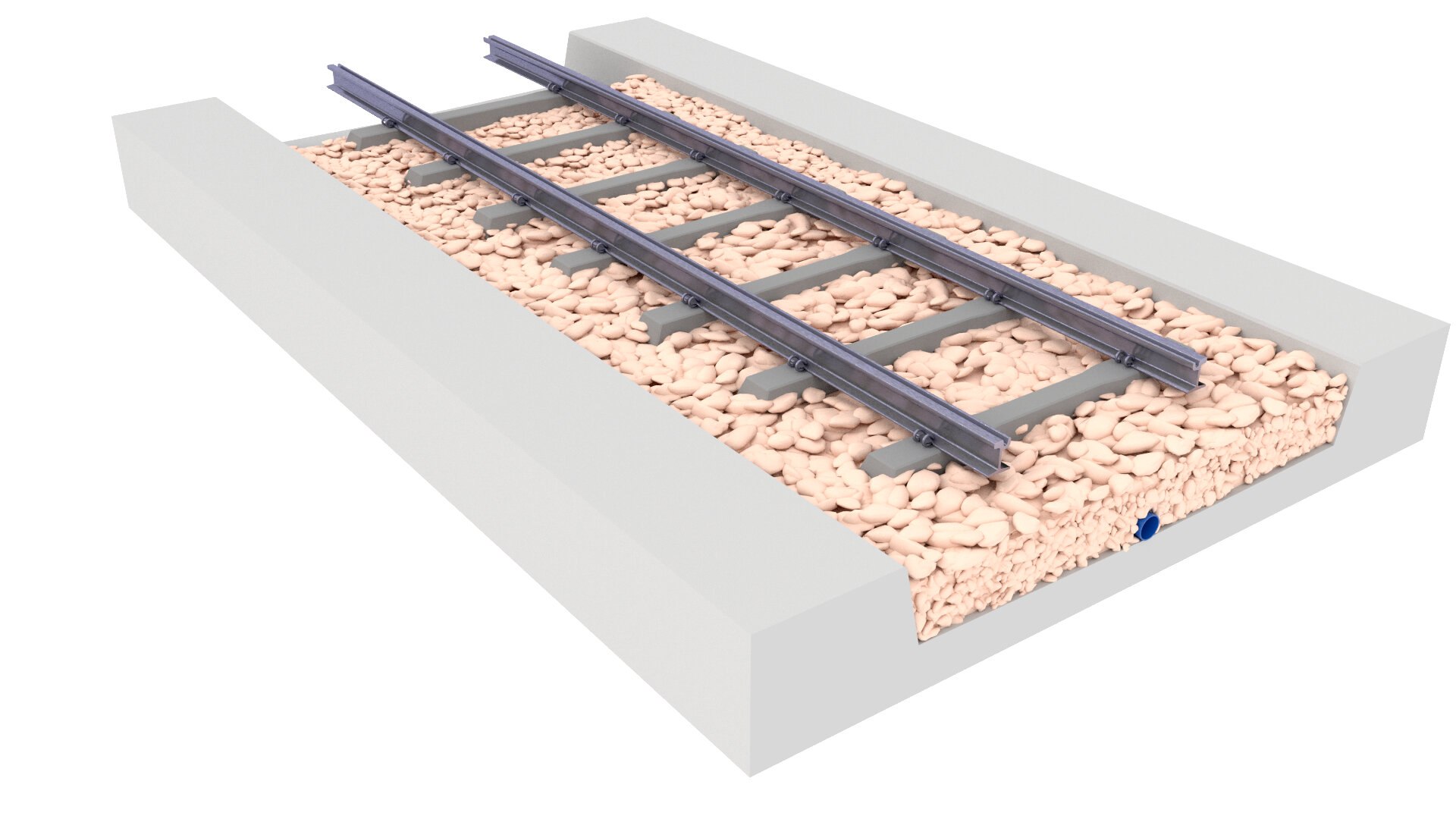 Railroad Tracks Cross Section V13 3D Model - TurboSquid 2417015