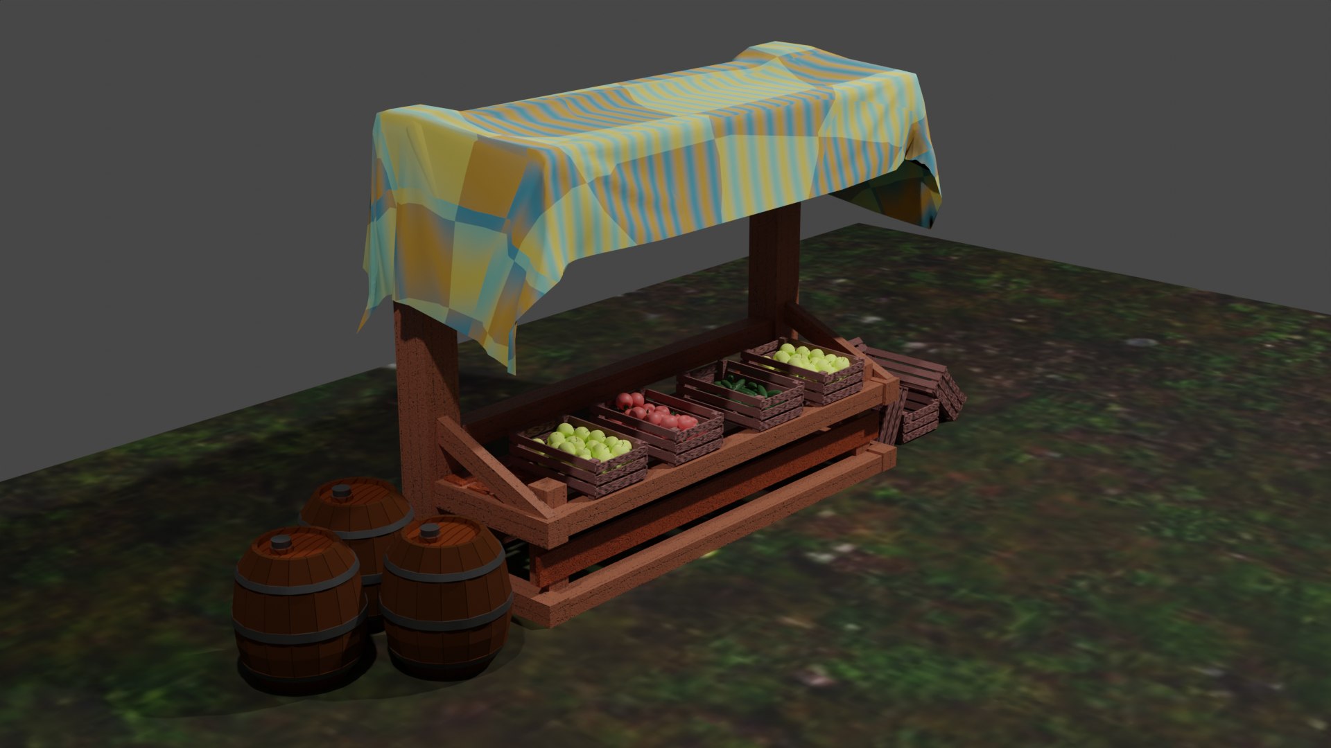 Shop Pack In Medieval Style PBR Low Poly Game Ready 3D - TurboSquid 1955947
