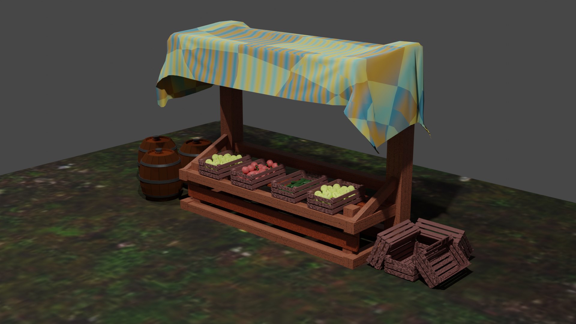 Shop Pack In Medieval Style PBR Low Poly Game Ready 3D - TurboSquid 1955947