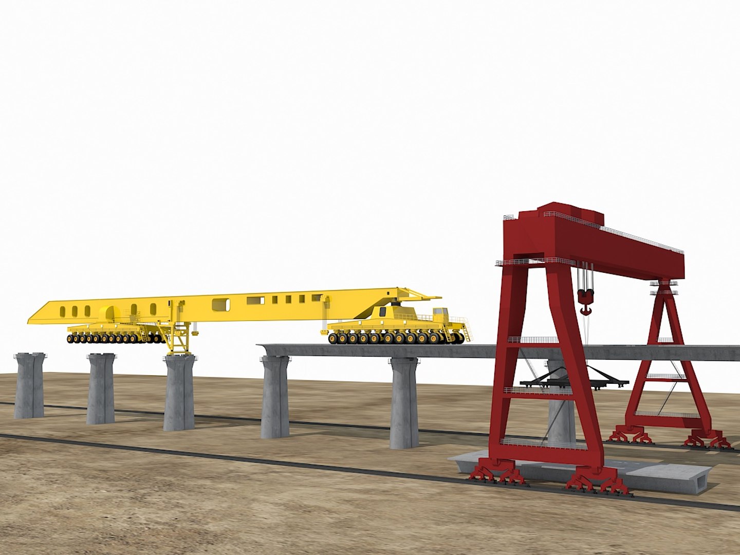 3D Overhead Crane 1 model - TurboSquid 1948312