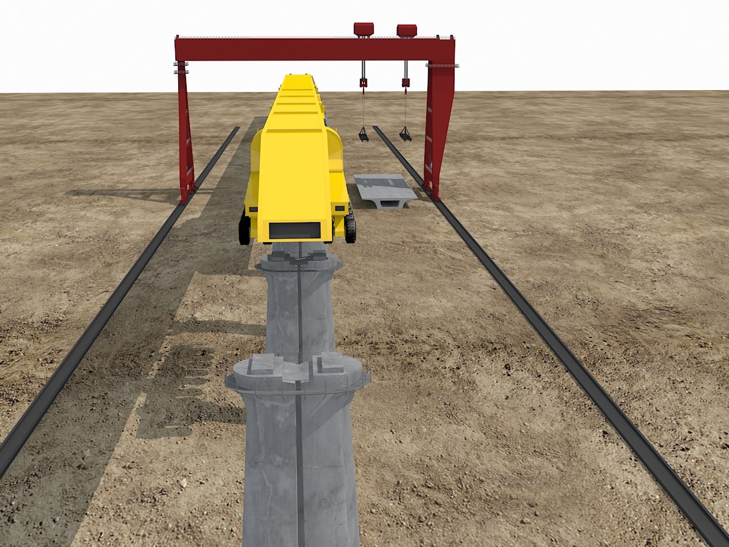 3D Overhead Crane 1 Model - TurboSquid 1948312