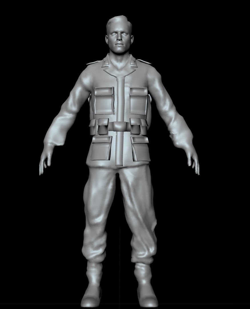 3d Model Waffen-ss Soldier