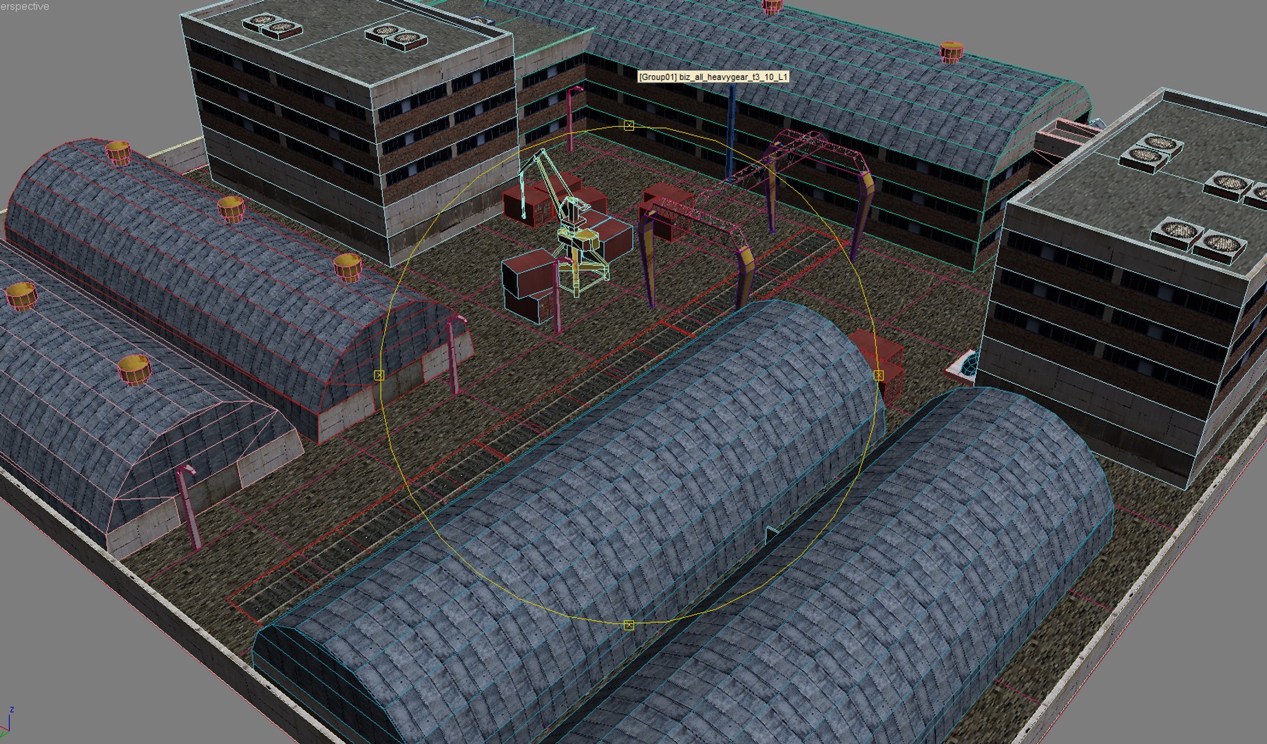 industrial factory 3d model