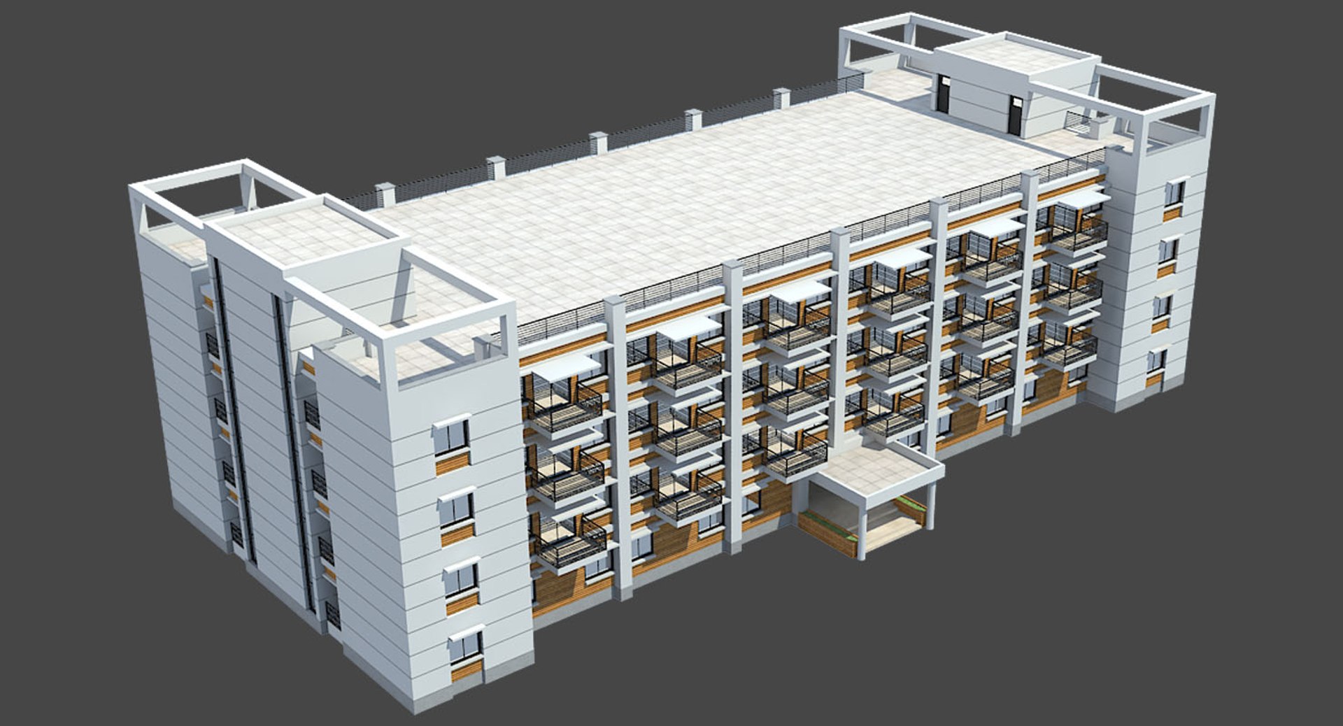 3D apartment building 33 - TurboSquid 1403463