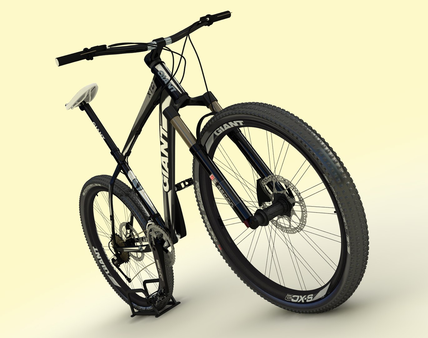 3d Model Of Mountain Bike Giant Xtc