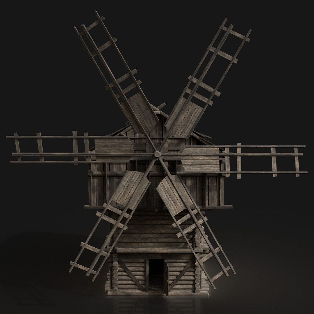 3D medieval wooden fantasy windmill model - TurboSquid 1465921