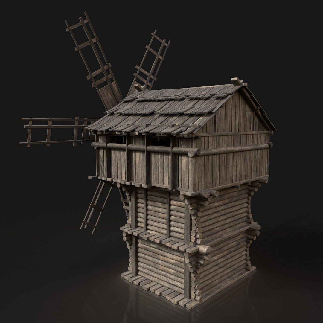 3D medieval wooden fantasy windmill model - TurboSquid 1465921