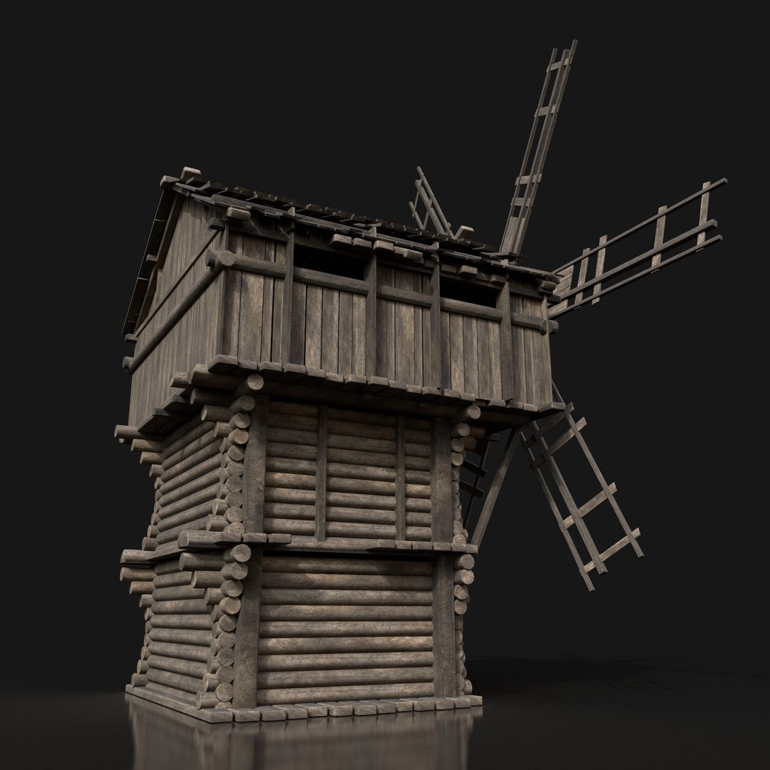 3D medieval wooden fantasy windmill model - TurboSquid 1465921