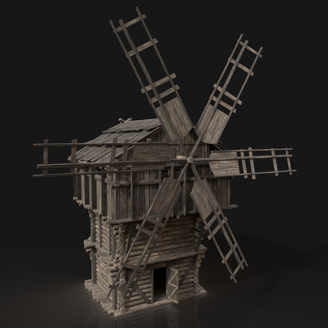 3D medieval wooden fantasy windmill model - TurboSquid 1465921